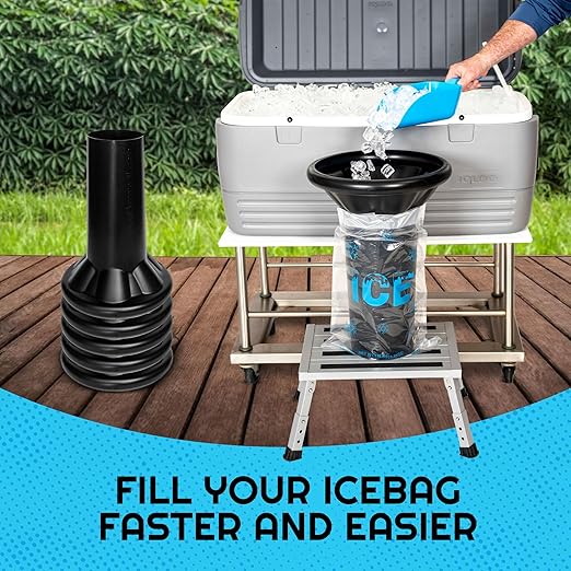 Ice Bag Extra Large Funnel Wide Mouth - Durable HDPE Plastic Funnels,
